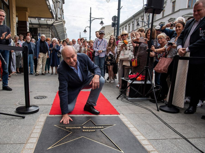 Reżyser Wojciech Marczewski odsłonił swoją gwiazdę na ul. Piotrkowskiej ...