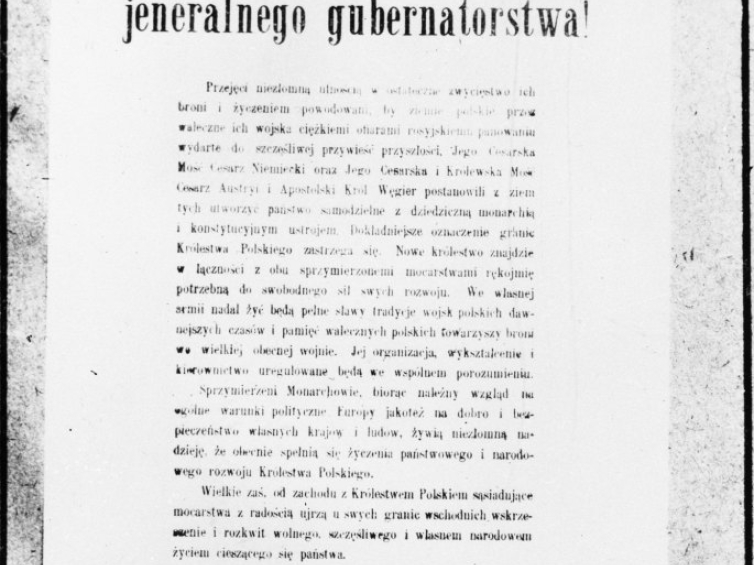 Dr hab. Piotr Szlanta: Akt 5 listopada był przejawem realizacji ...